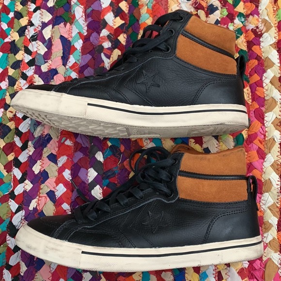 Converse | Shoes | Mens Converse Cons One Star Black Leather Rust Suede ...